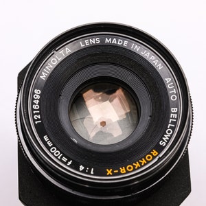 Minolta 100mm F4 MC Auto-bellows Rokkor-x, Beautiful Bellows and Lens ...