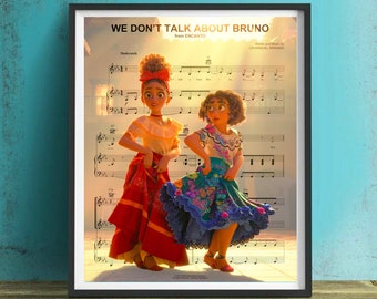 Encanto Characters We Dont Talk About Bruno Sheet Music Art Print - Etsy