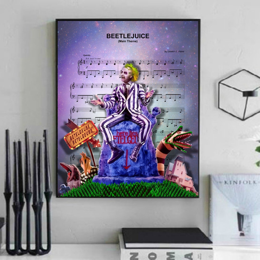 Beetlejuice Theme Song Sheet Music Wall Art, Canvas, Artwork, Art Print ...
