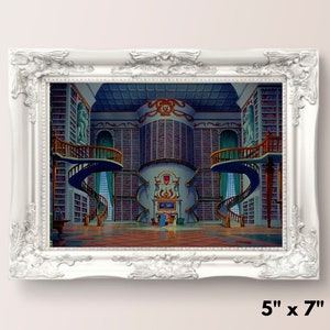 Belle's Library Scene From Beauty and the Beast Fine Art Wall Art ...
