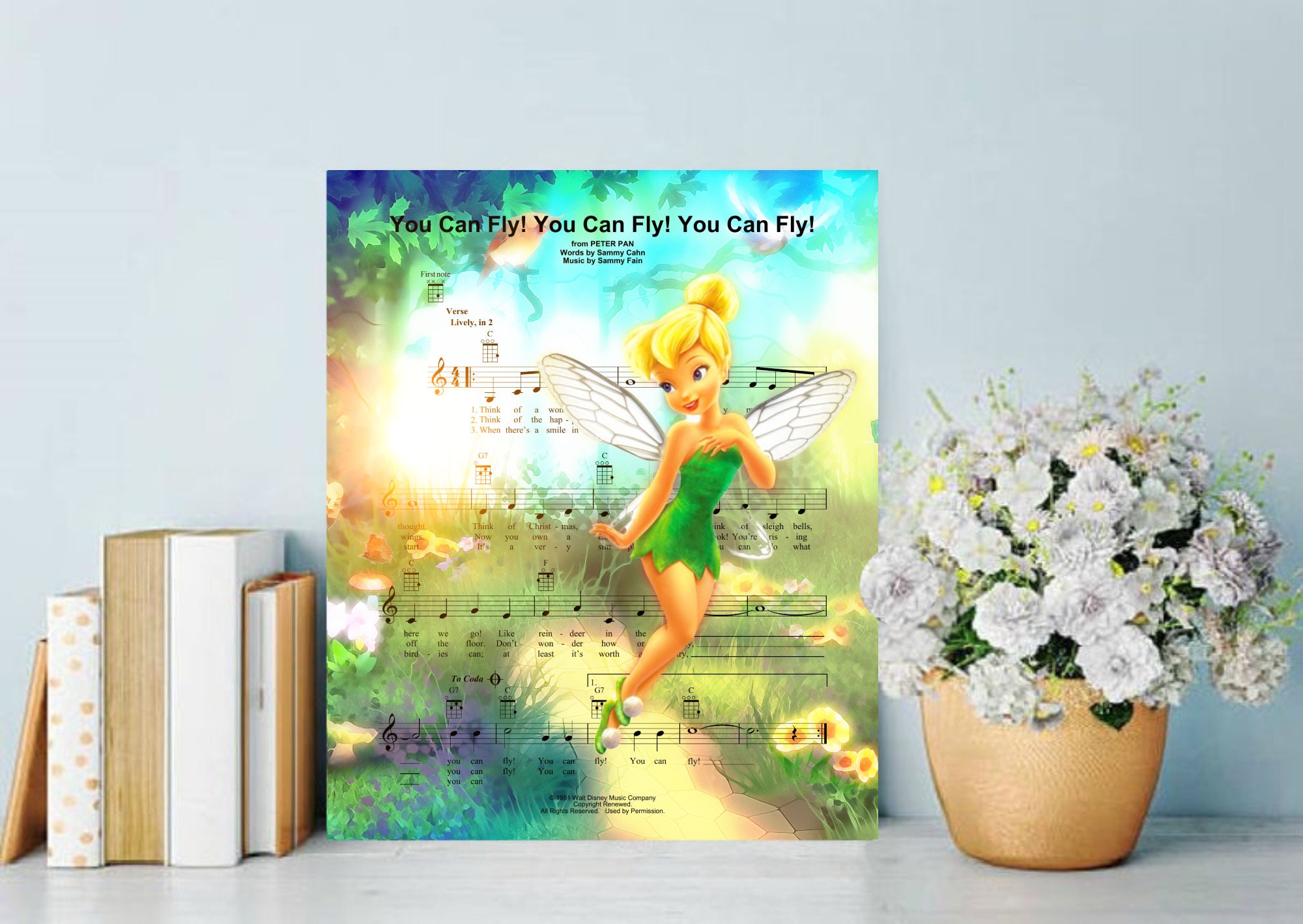 Tinkerbell Wall Art, Canvas, Painting, Art Print, Home Decor, You Can ...