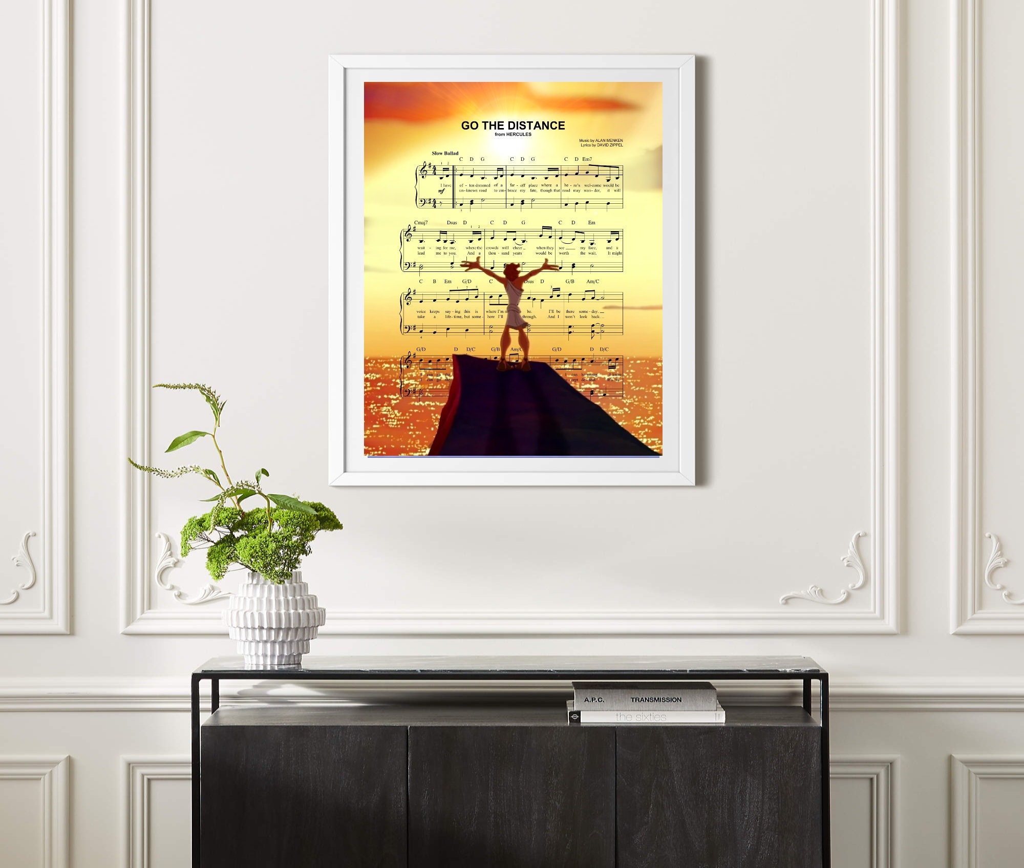 Hercules Go the Distance Sheet Music Wall Art, Canvas, Artwork, Art ...