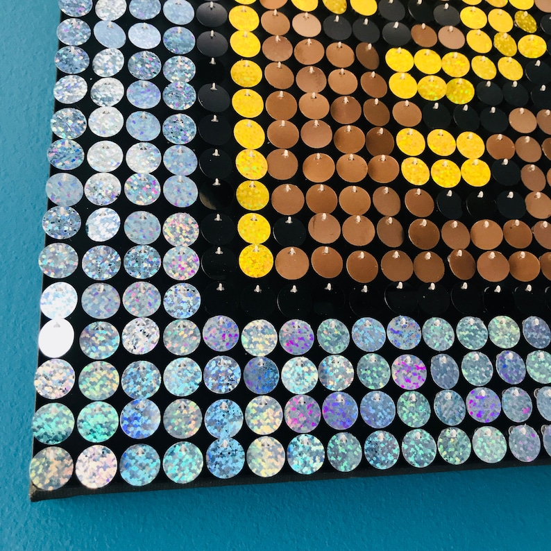 Super Mario Mystery Block Sequin Pixel Art Kit - Etsy