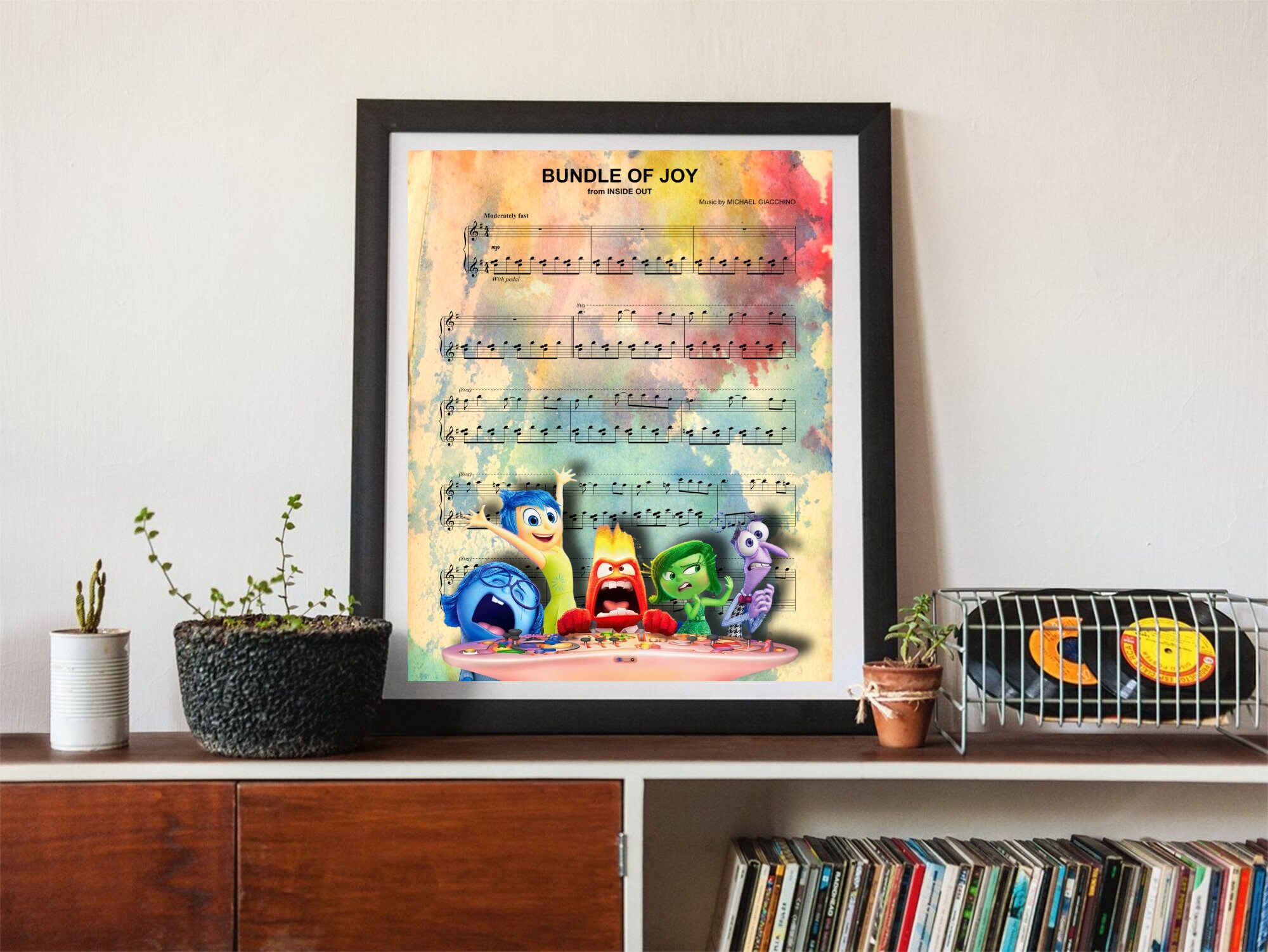 Inside Out "bundle of Joy" Sheet Music Wall Art, Painting, Canvas ...
