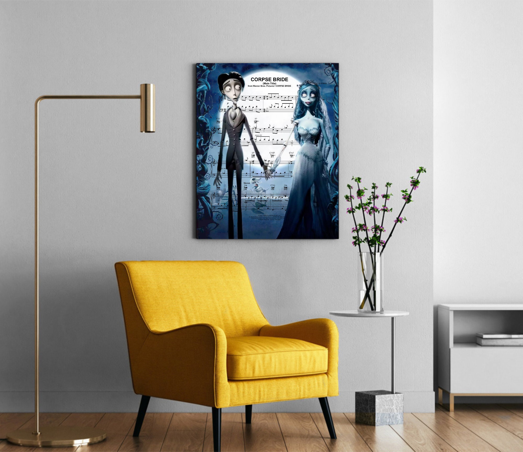 Corpse Bride Sheet Music Wall Art Canvas Artwork Art Print - Etsy