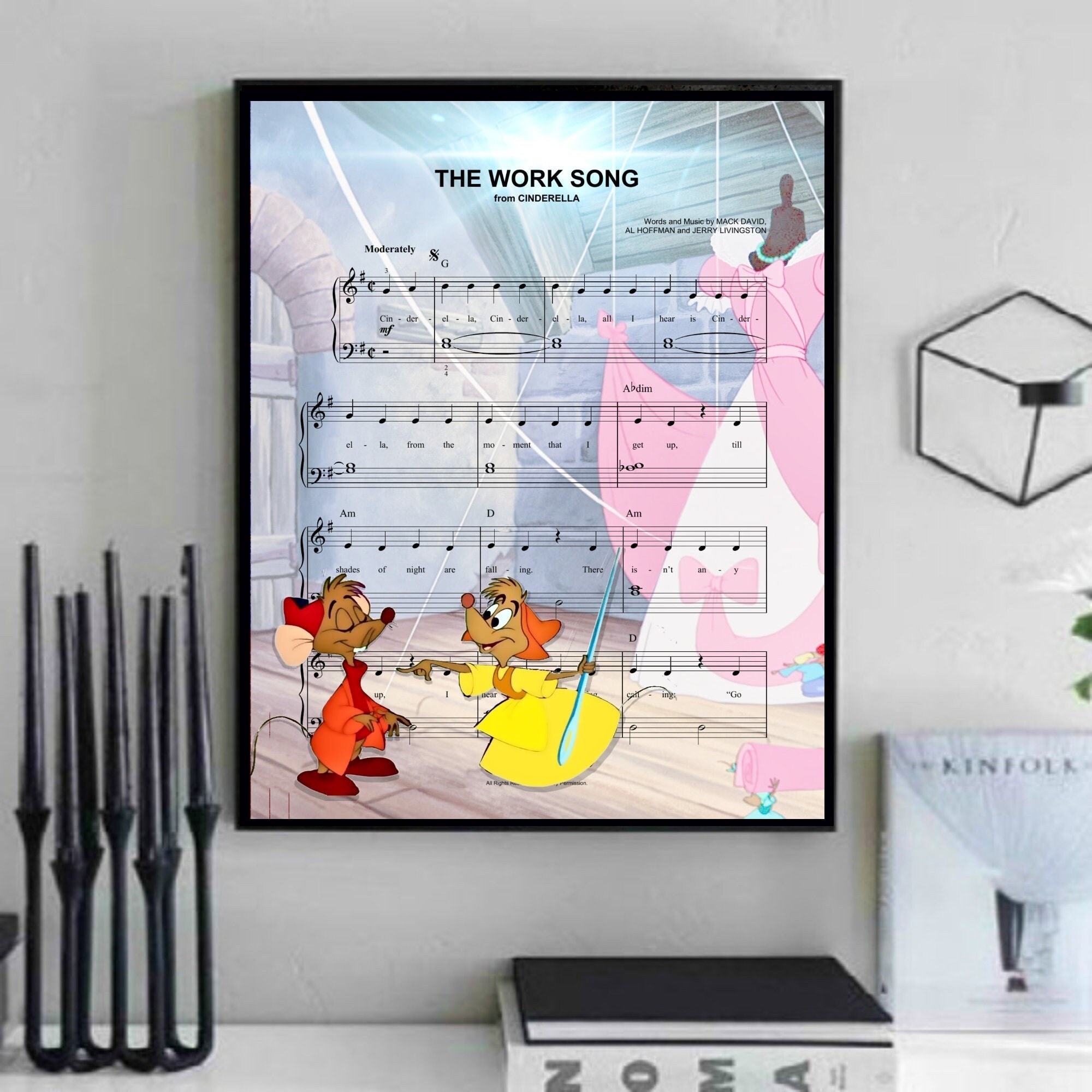 Cinderella the Work Song Sheet Music Sheet Music Wall Art, Canvas ...