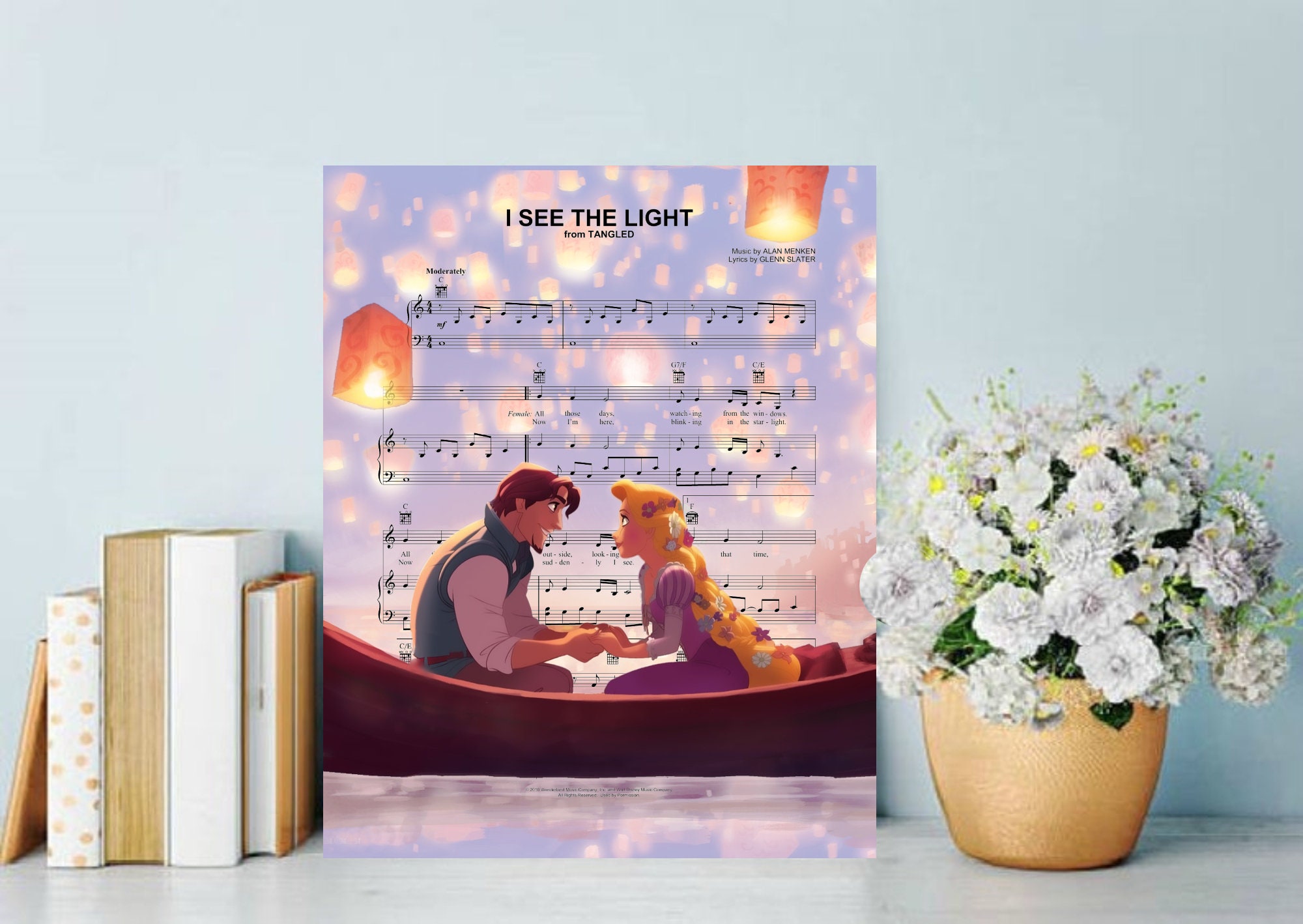 Tangled Lanterns Disney Original Wall Art Painting Canvas I - Etsy