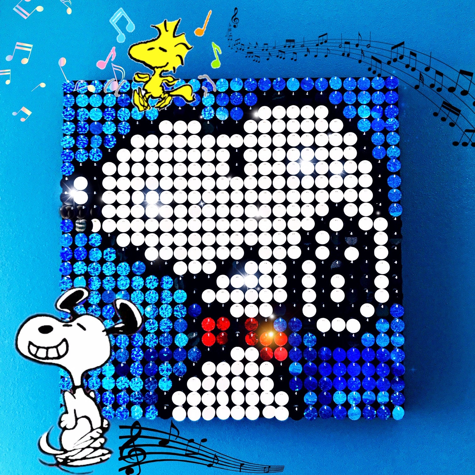 Snoopy Sequin Pixel Art Craft Kit Do-it-yourself Wall Art, 58% OFF