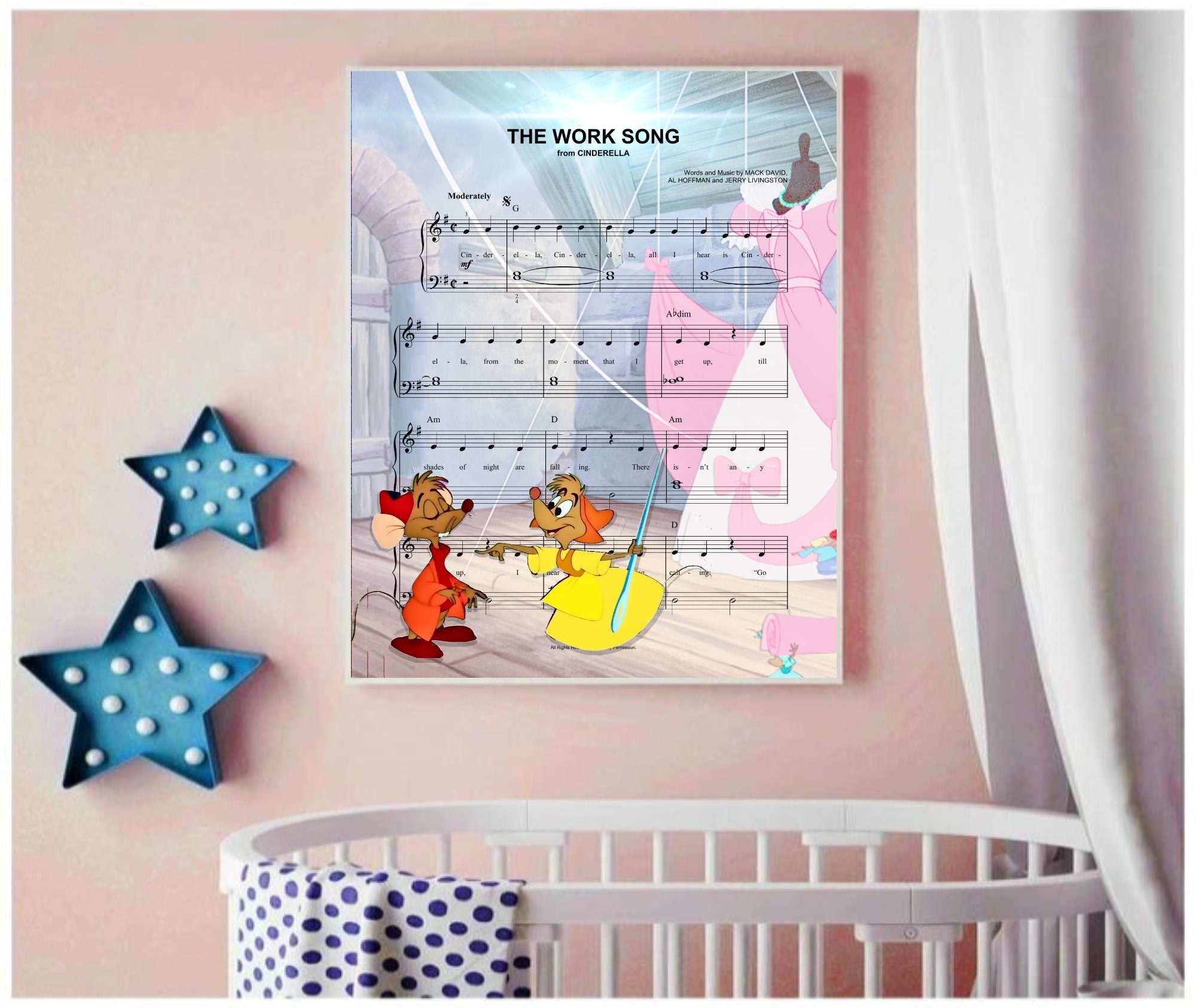 Cinderella the Work Song Sheet Music Sheet Music Wall Art, Canvas ...