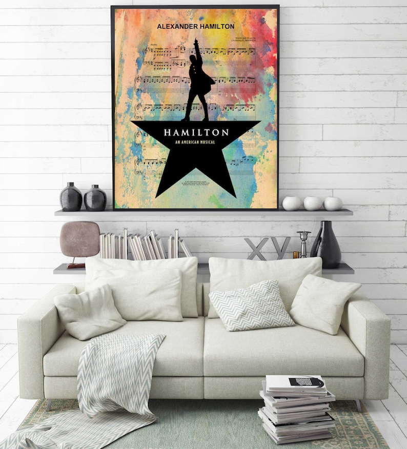 Hamilton Alexander Hamilton Sheet Music Wall Art, Canvas, Artwork, Art ...