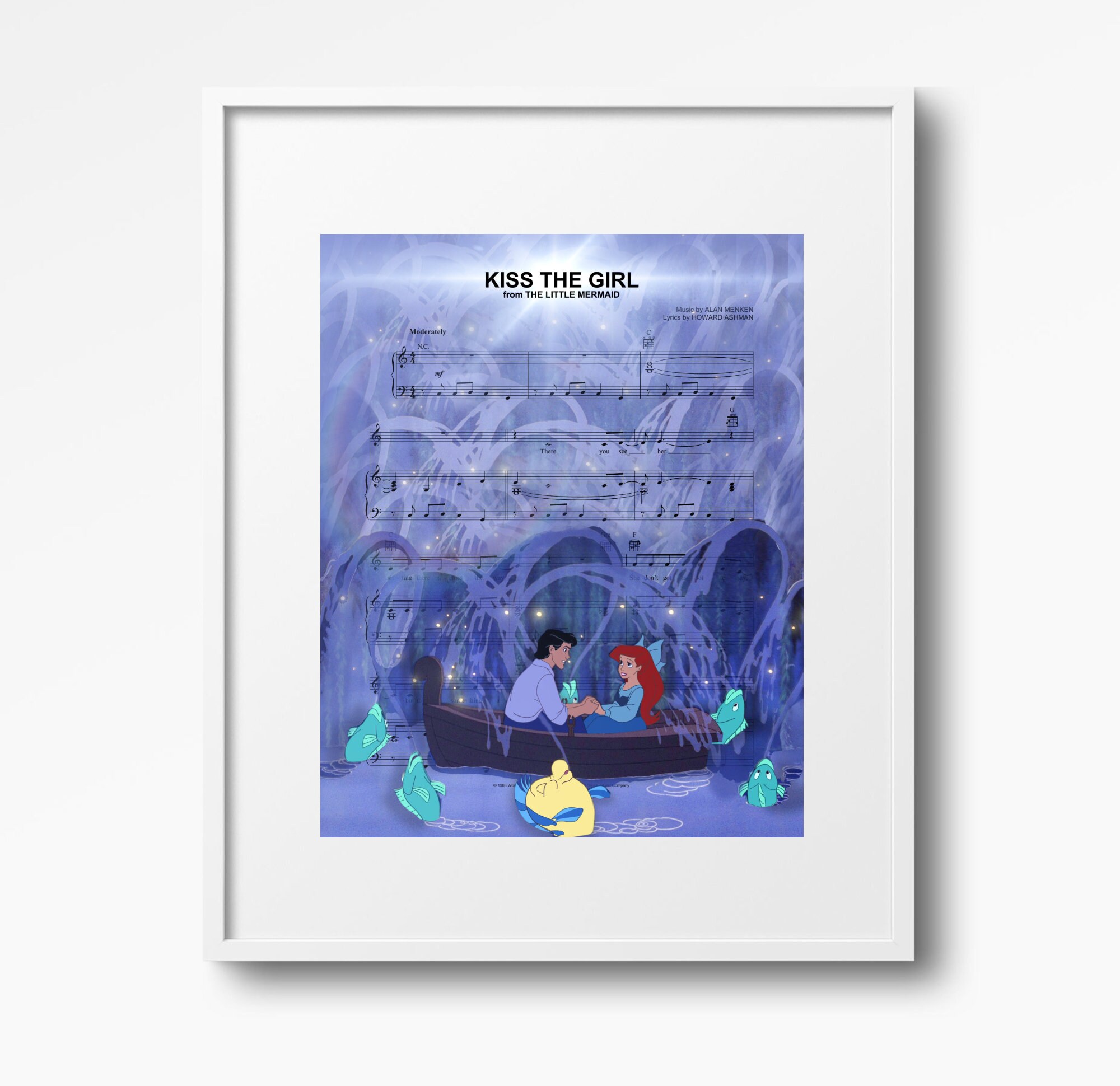 Little Mermaid Kiss The Girl Wallpaper