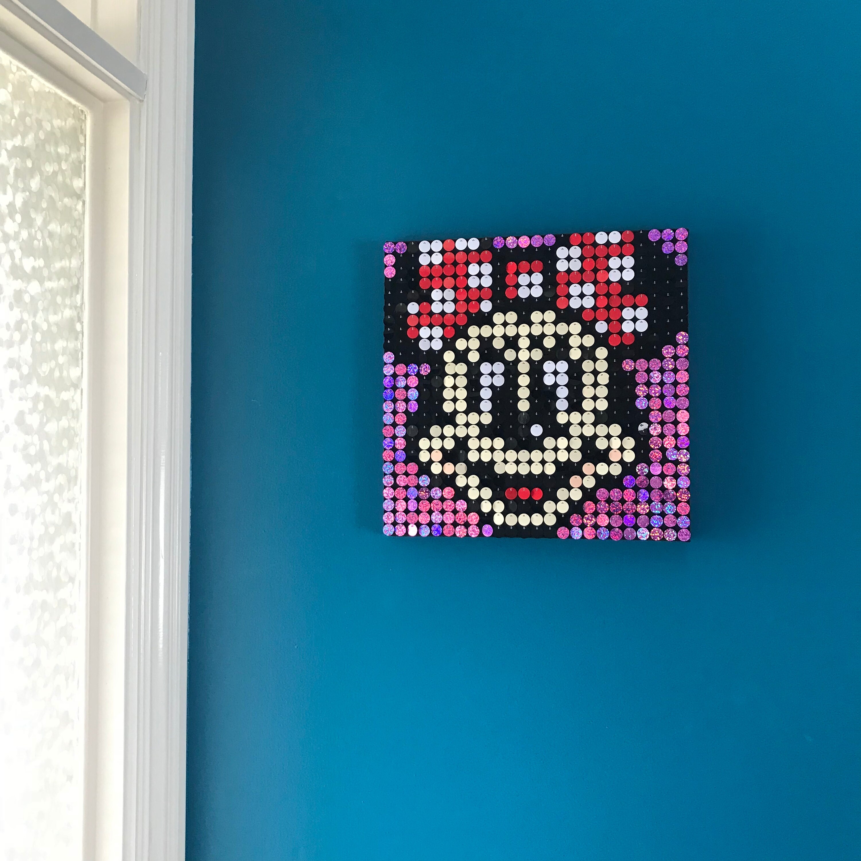 Minnie Mouse Sequin Pixel Art Craft Kit Do-it-yourself Wall - Etsy