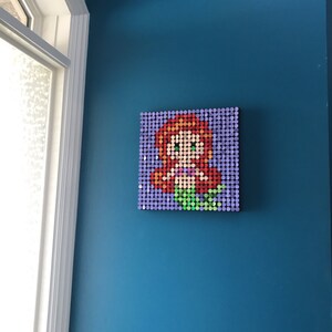Little Mermaid Sequin Pixel Art Craft Kit - Do-it-yourself Wall Art - Etsy