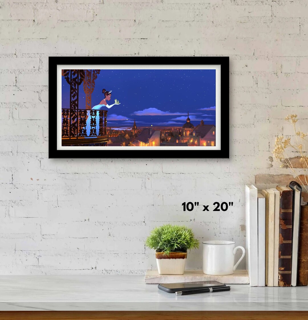 Princess and the Frog Scene Fine Art Wall Art, Canvas, Artwork, Art ...
