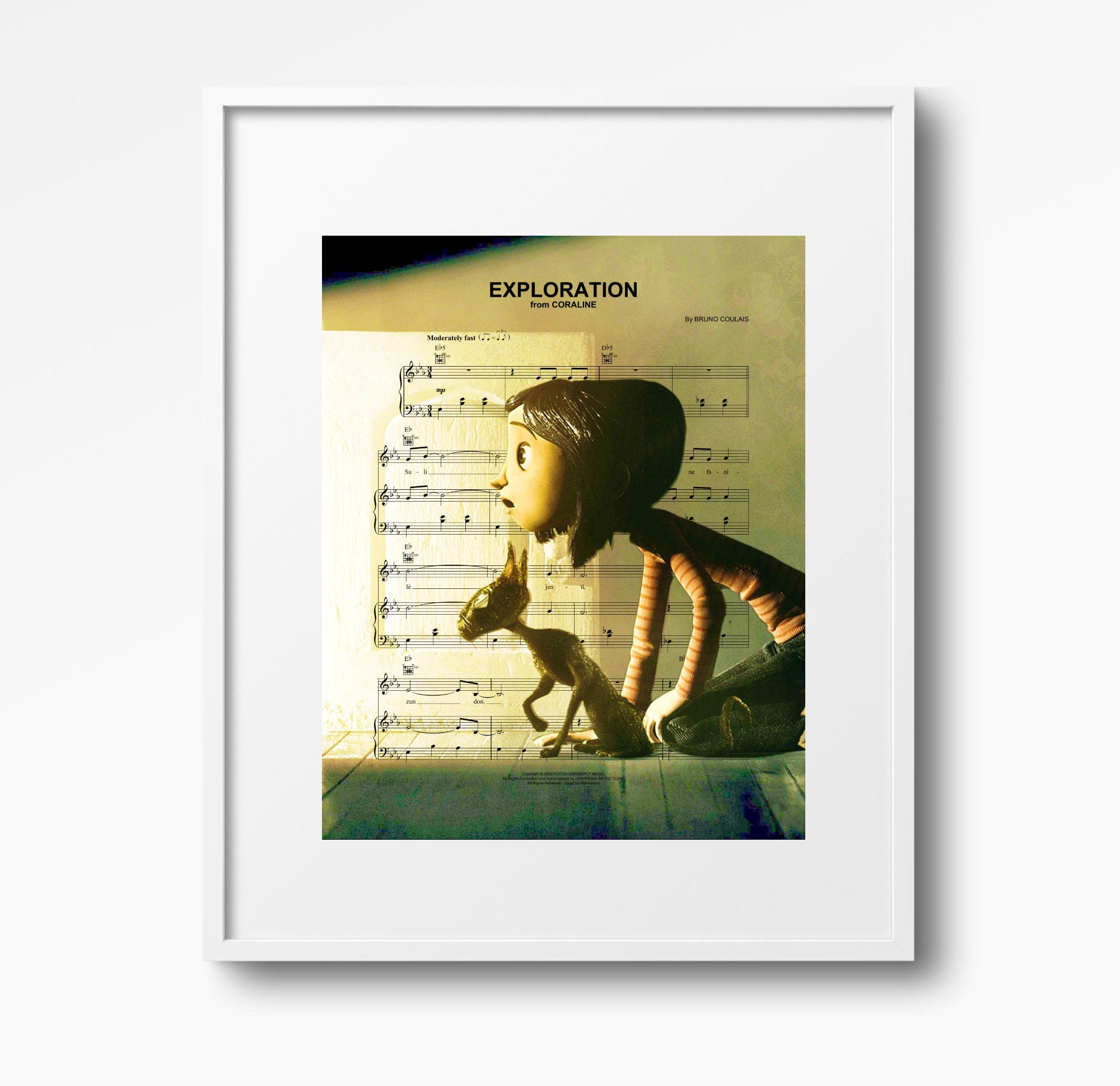 Coraline Exploration Sheet Music Wall Art, Canvas, Artwork, Art Print ...