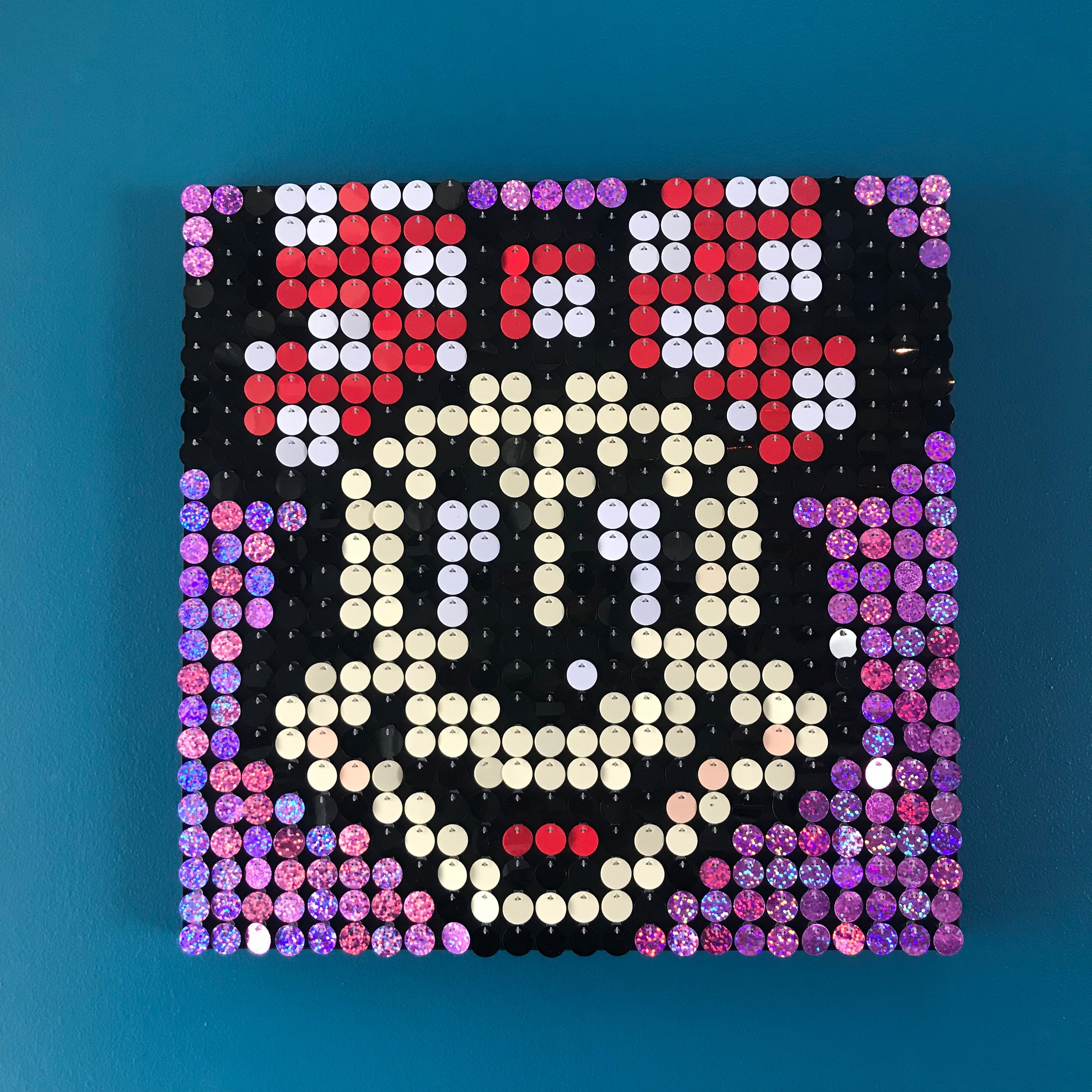 Minnie Mouse Sequin Pixel Art Craft Kit Do-it-yourself Wall - Etsy