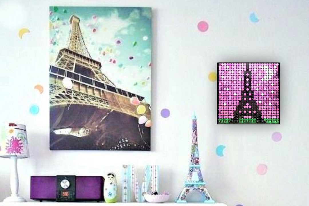 Eiffel Tower Paris Bling Pixel Art Craft Kit - Do-it-yourself Wall Art ...