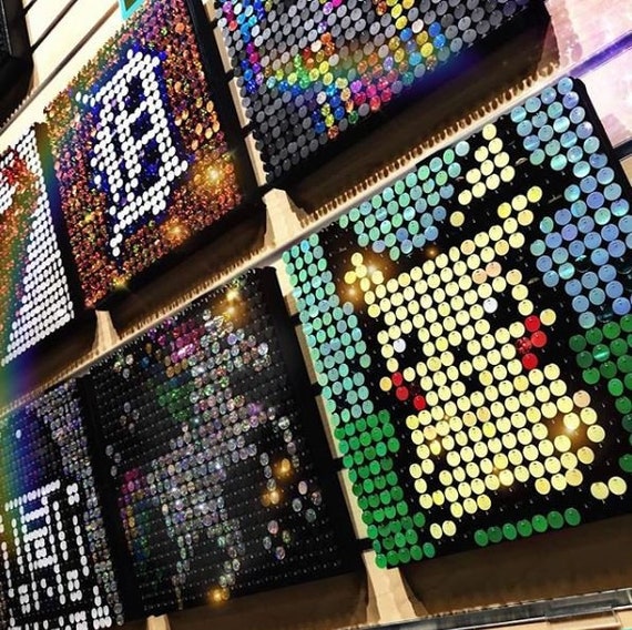Sequin Pixel Art Craft Kit Do-it-yourself Wall Art Create - Etsy Hong Kong