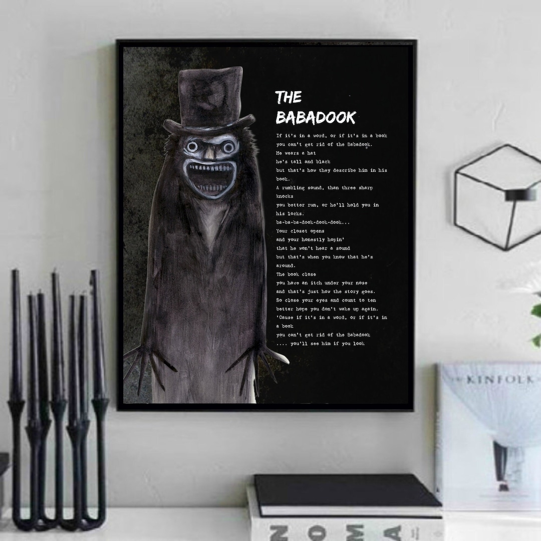 The Babadook With Poem Wall Art, Canvas, Artwork, Art Print, Home Decor ...
