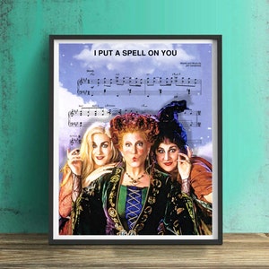 Hocus Pocus I Put a Spell on You Sheet Music Wall Art, Canvas, Artwork ...