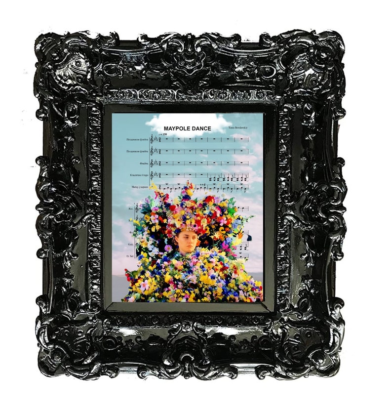 Midsommar Maypole Dance Sheet Music Wall Art, Canvas, Artwork, Art ...