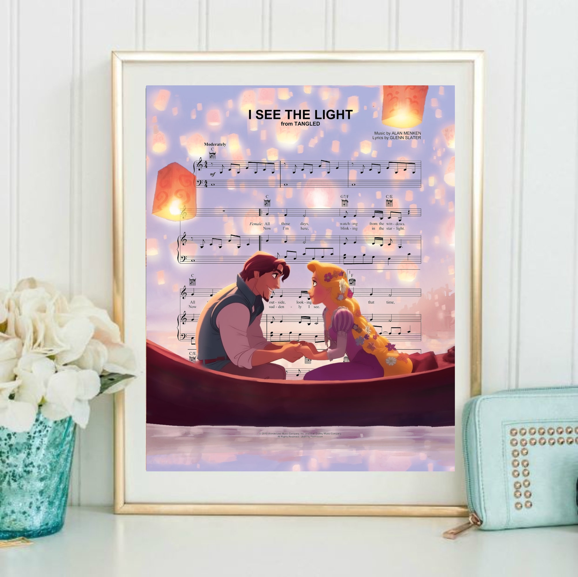 Tangled Lanterns Disney Original Wall Art Painting Canvas I - Etsy