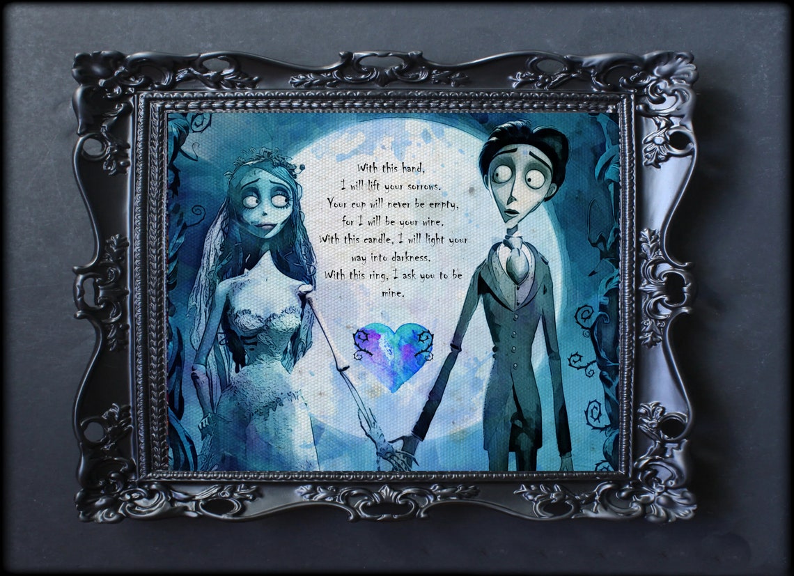 Corpse Bride Vows Painting Wall Art, Canvas, Artwork, Art Print, Home ...