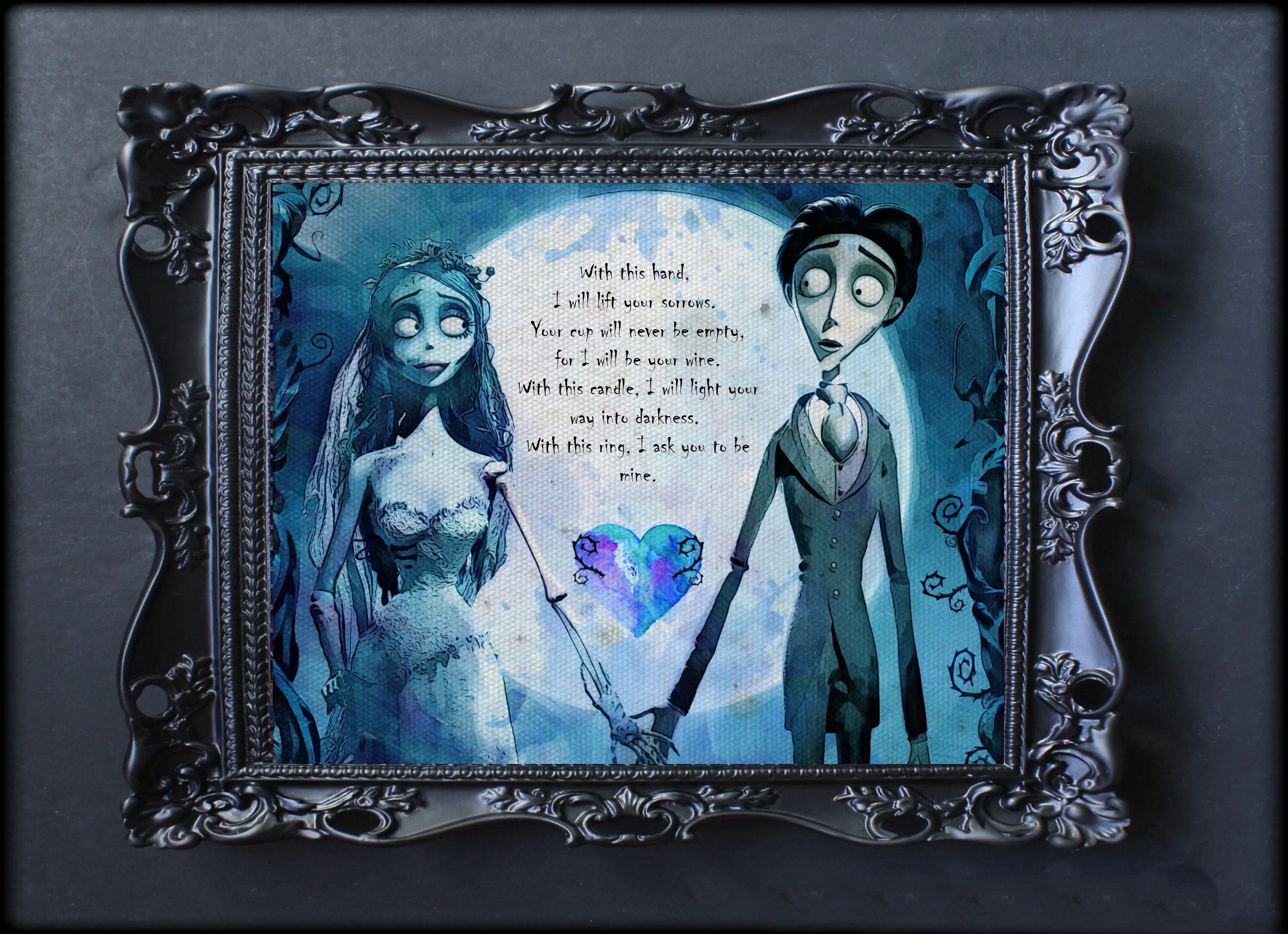 Corpse Bride Vows Painting Wall Art, Canvas, Artwork, Art Print, Home ...