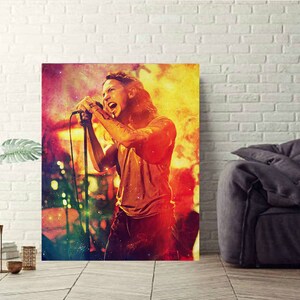 Eddie Vedder Painting Wall Art, Canvas, Artwork, Art Print, Home Decor ...