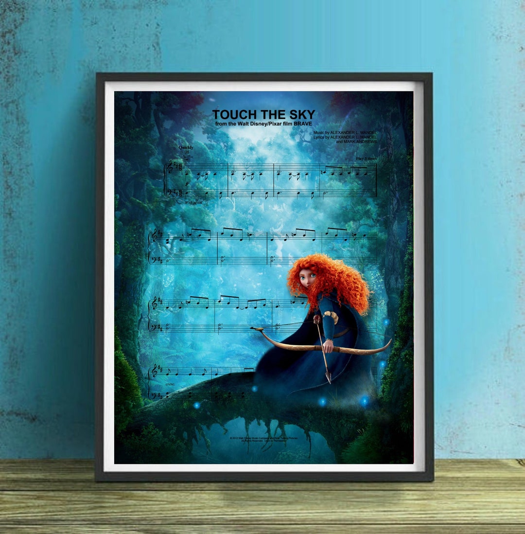 Brave "touch the Sky" Sheet Music Wall Art, Canvas, Artwork, Art Print ...