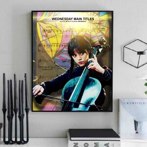 Wednesday Addams Theme Song Sheet Music Wall Art, Canvas, Artwork, Art ...