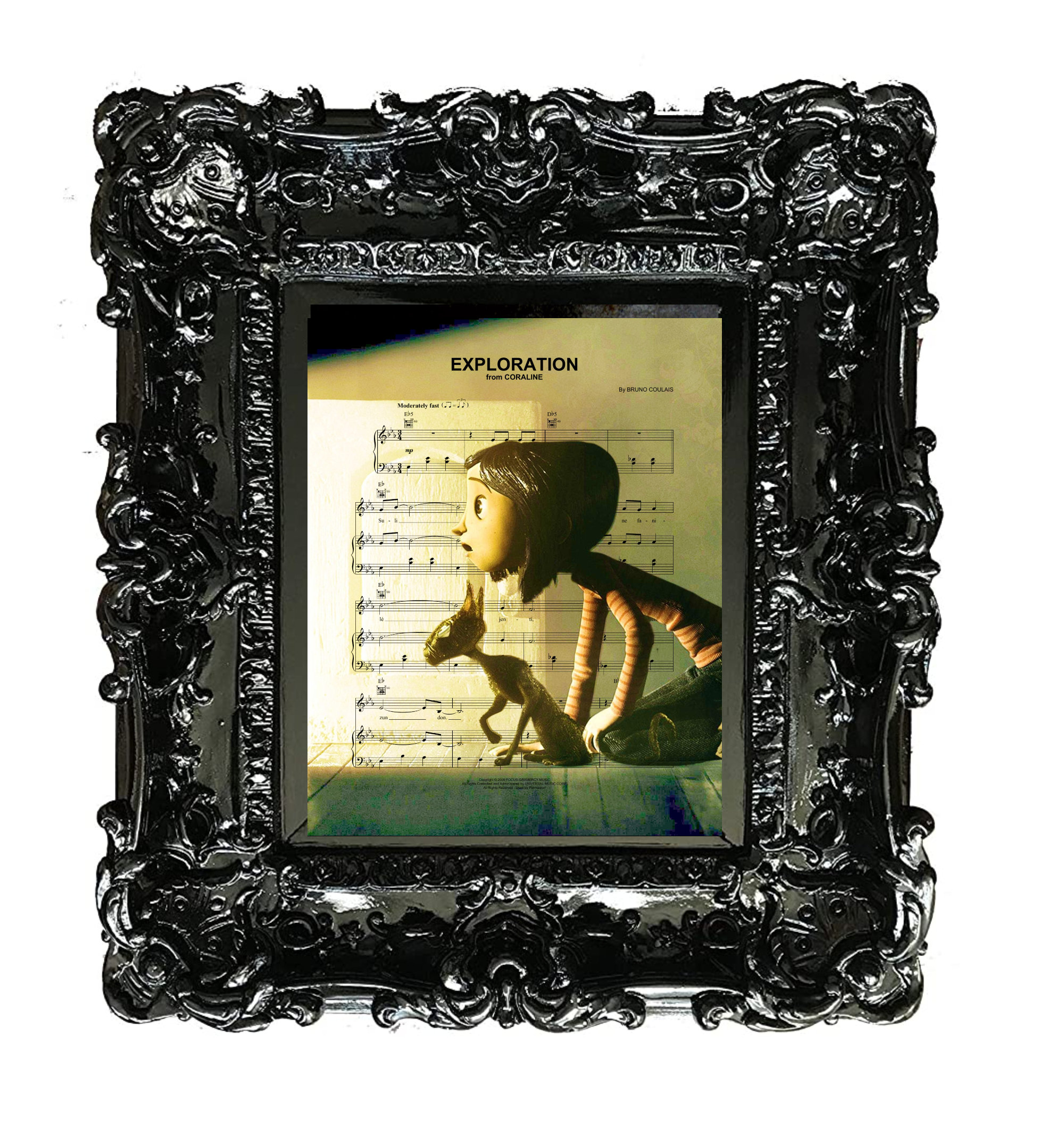 Coraline Exploration Sheet Music Wall Art, Canvas, Artwork, Art Print ...