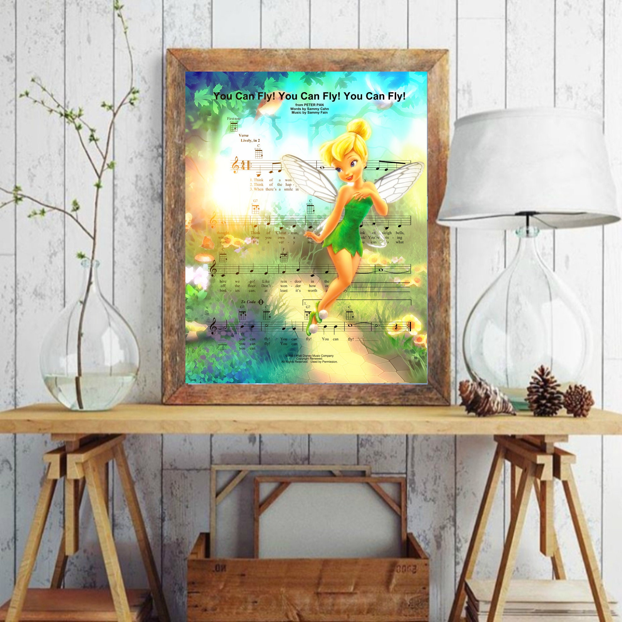 Tinkerbell Wall Art, Canvas, Painting, Art Print, Home Decor, You Can ...