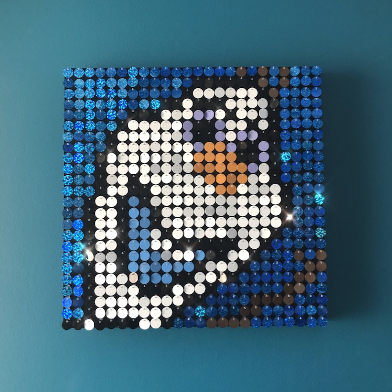 Olaf Sequin Pixel Art Craft Kit Do-it-yourself Wall Art | Etsy