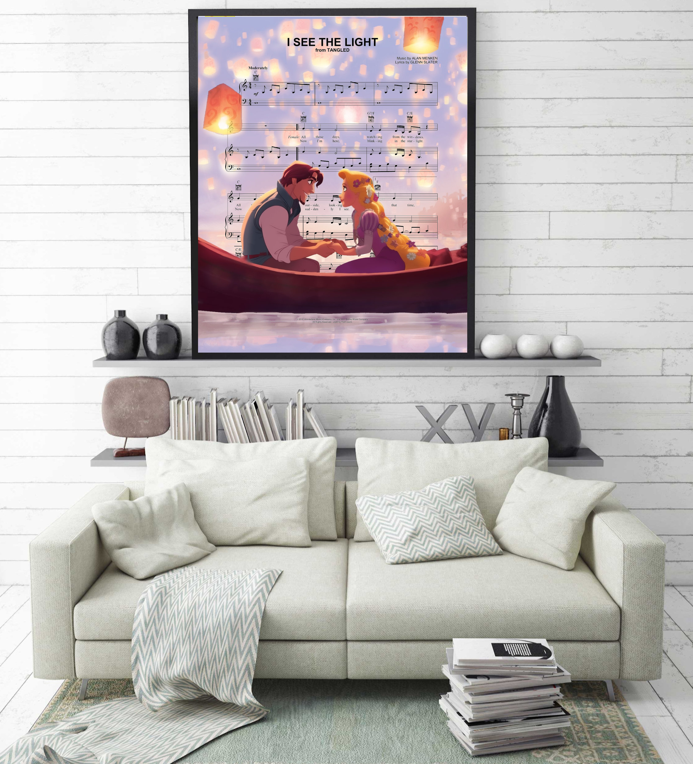 Tangled Lanterns Disney Original Wall Art Painting Canvas I - Etsy