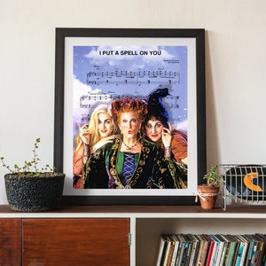 Hocus Pocus I Put a Spell on You Sheet Music Wall Art, Canvas, Artwork ...