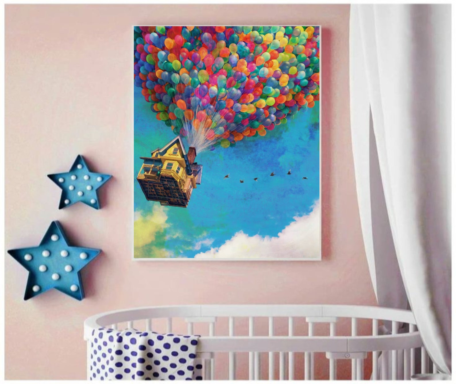 UP Movie Wall Art Watercolor Painting Print Canvas Poster - Etsy