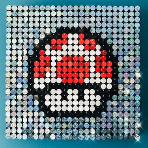 Super Mario Mystery Block Sequin Pixel Art Kit - Do-it-yourself Wall ...
