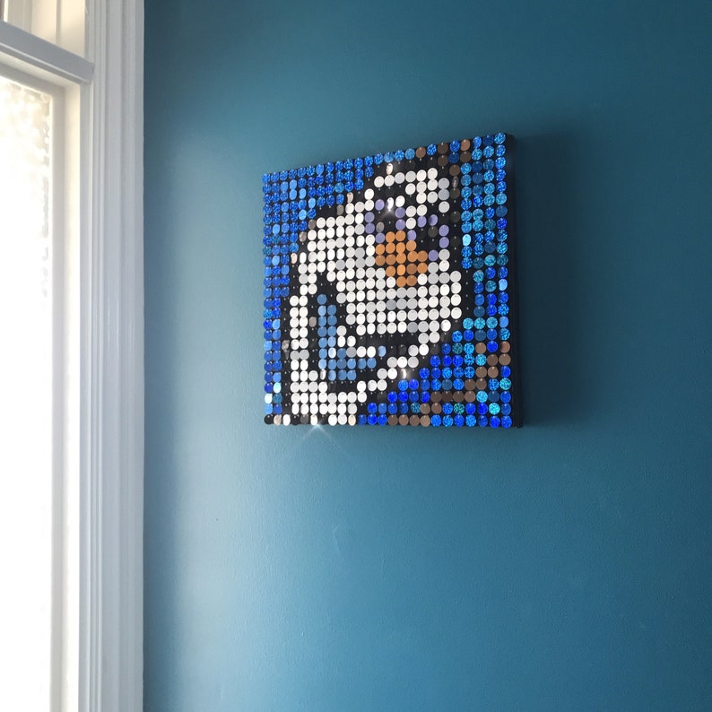 Olaf Sequin Pixel Art Craft Kit Do-it-yourself Wall Art | Etsy