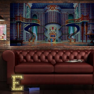 Belle's Library Scene From Beauty and the Beast Fine Art Wall Art ...