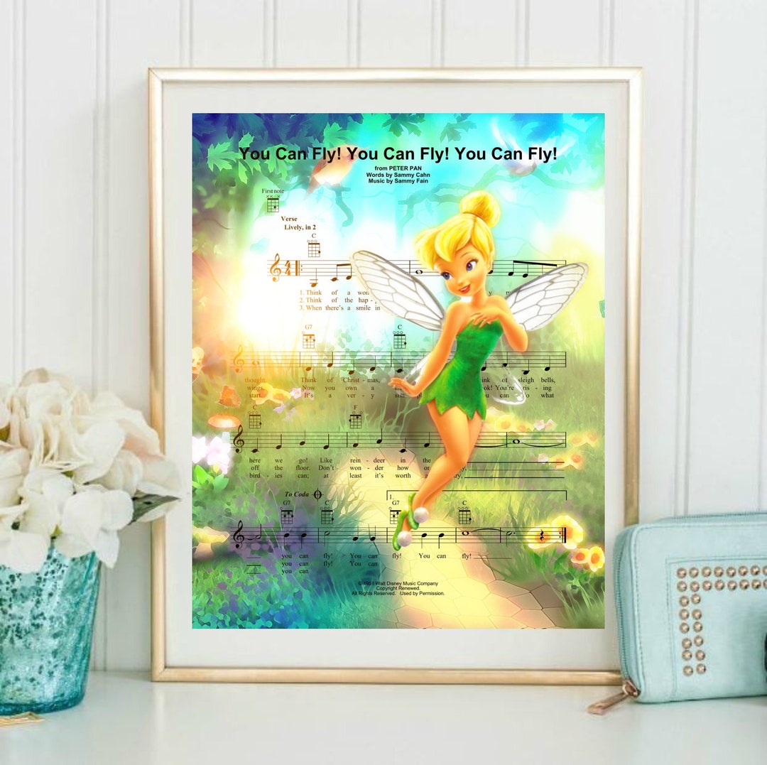 Tinkerbell Wall Art, Canvas, Painting, Art Print, Home Decor, You Can ...
