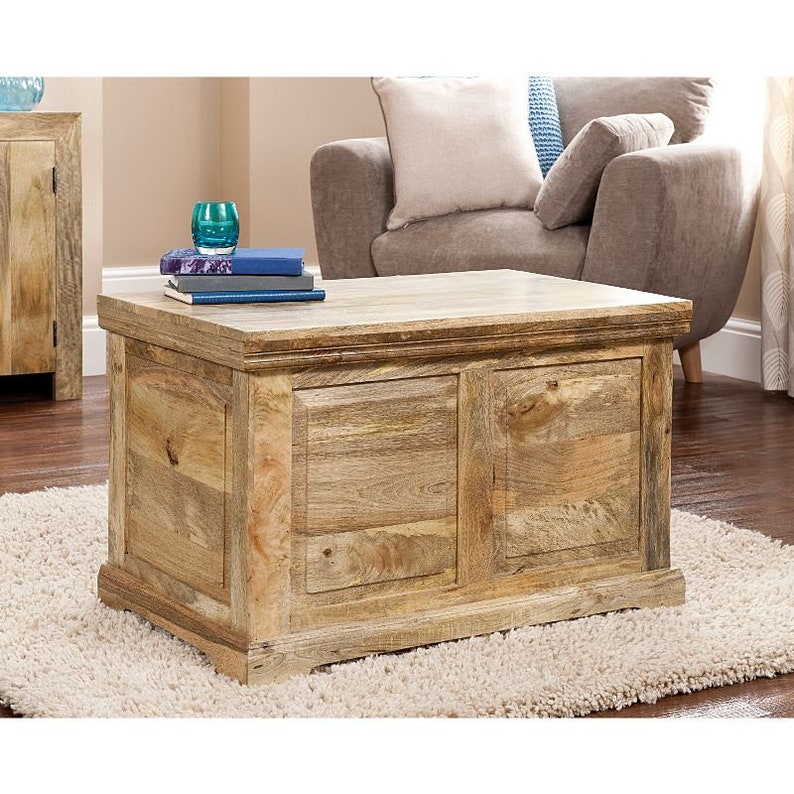 Coffee Table Storage Trunk Ottoman | Etsy