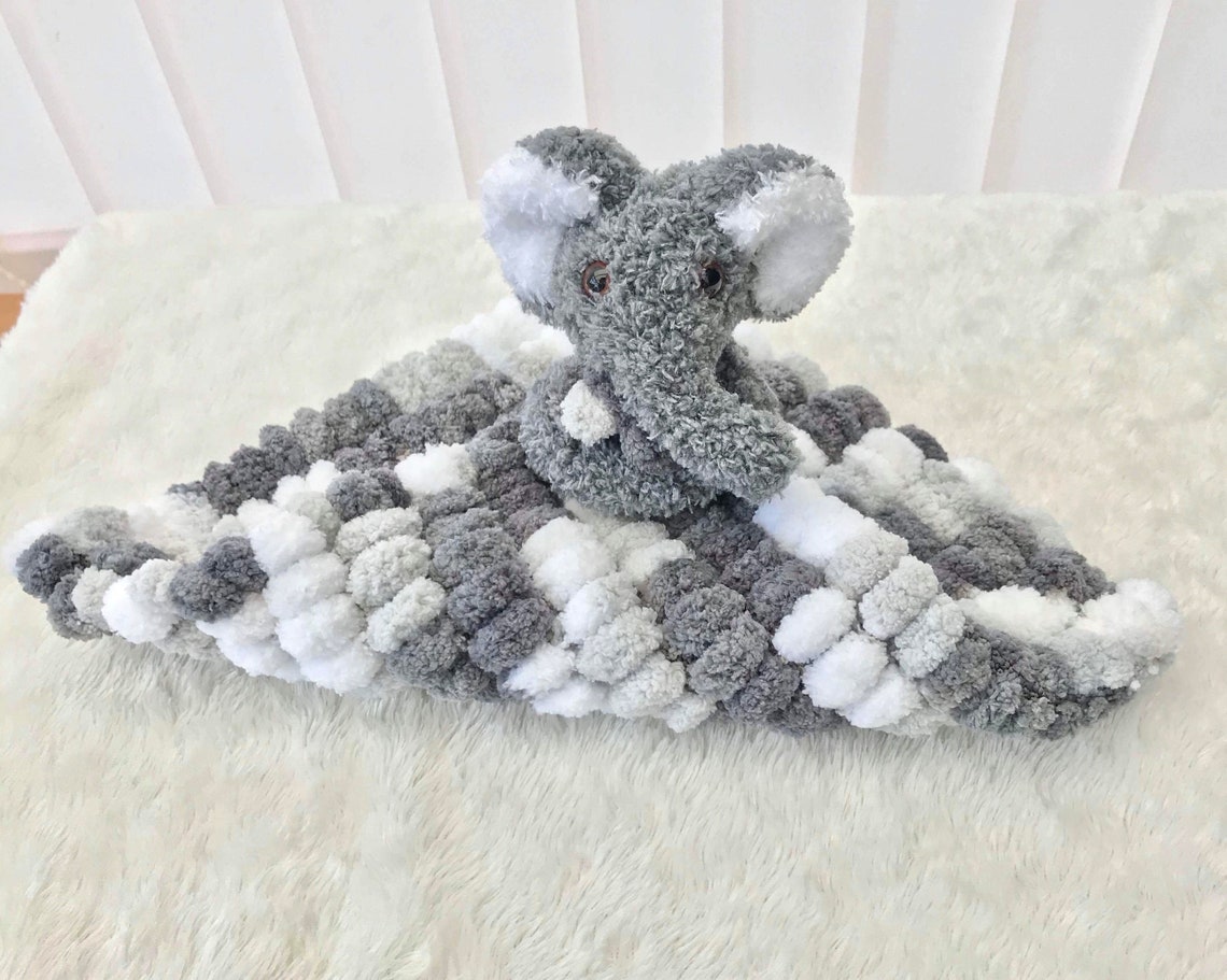 Grey and White Elephant Comforter - Etsy