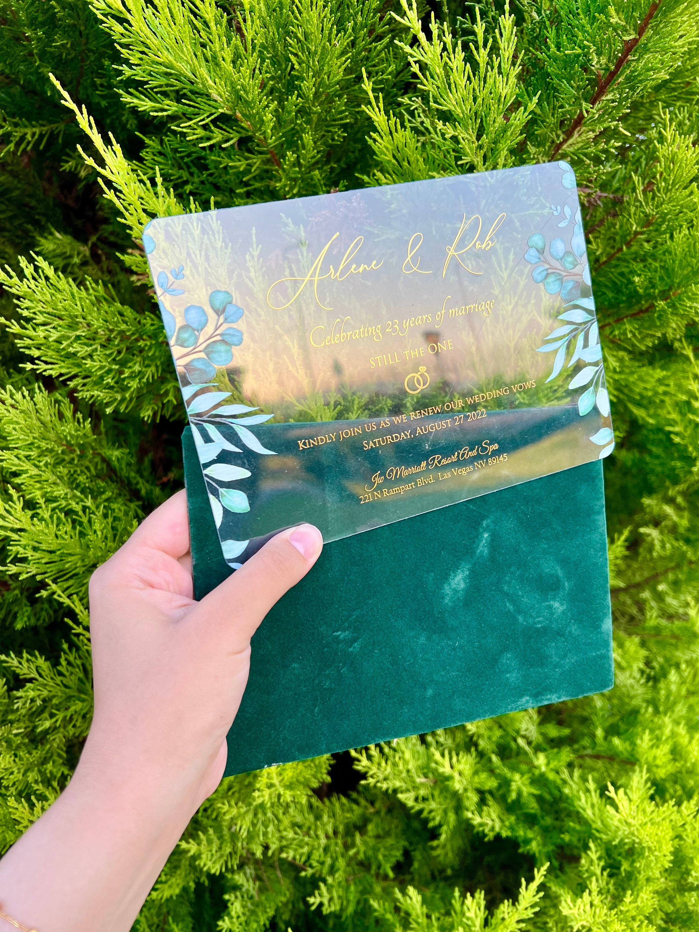 Wedding Invitation. Luxury Green Velvet Envelope With Elegant - Etsy Canada