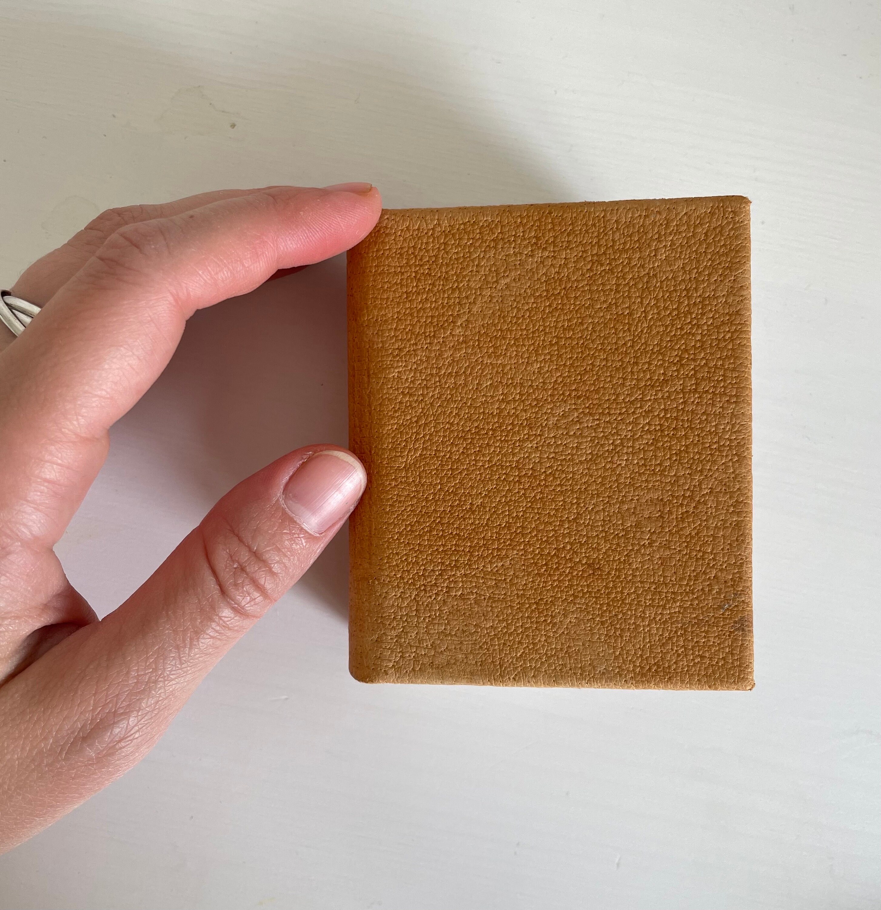 Handmade Mini Sketchbooks: Upcycled Natural Leather, Hard Cover and 100 ...
