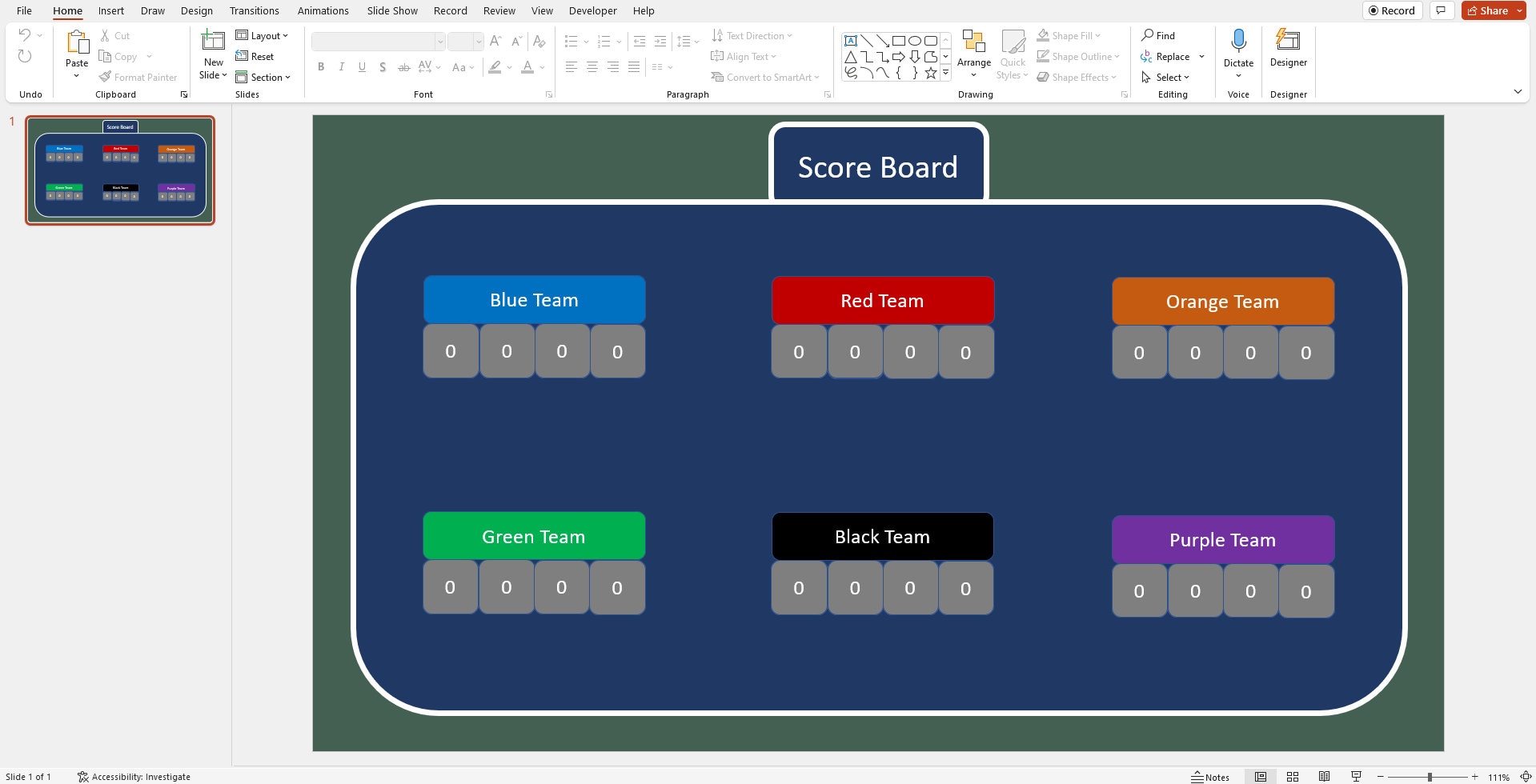 Power Point Scoreboard - Etsy