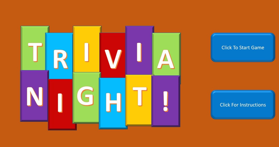Customizable Power Point Trivia Night Game - Etsy