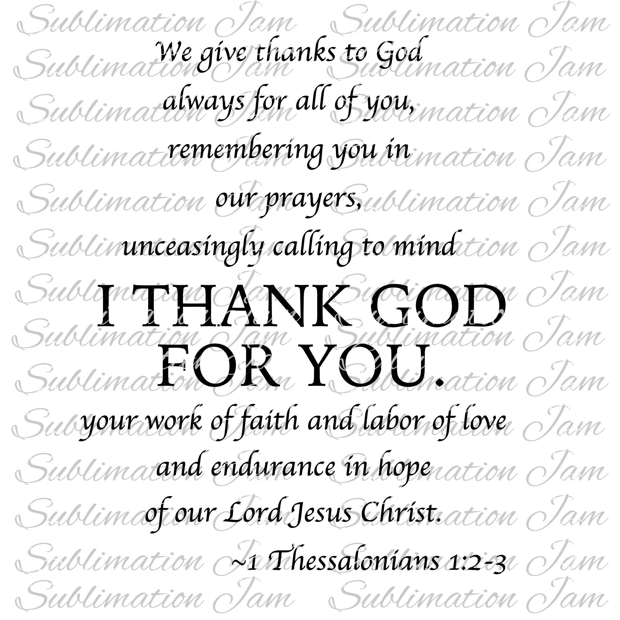Thessalonians 1:2/bible/png/sublimation - Etsy
