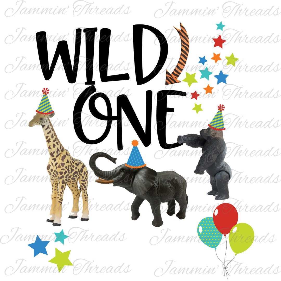 Wild One/party Animal/jungle Birthday/safari Birthday/plastic Animal ...