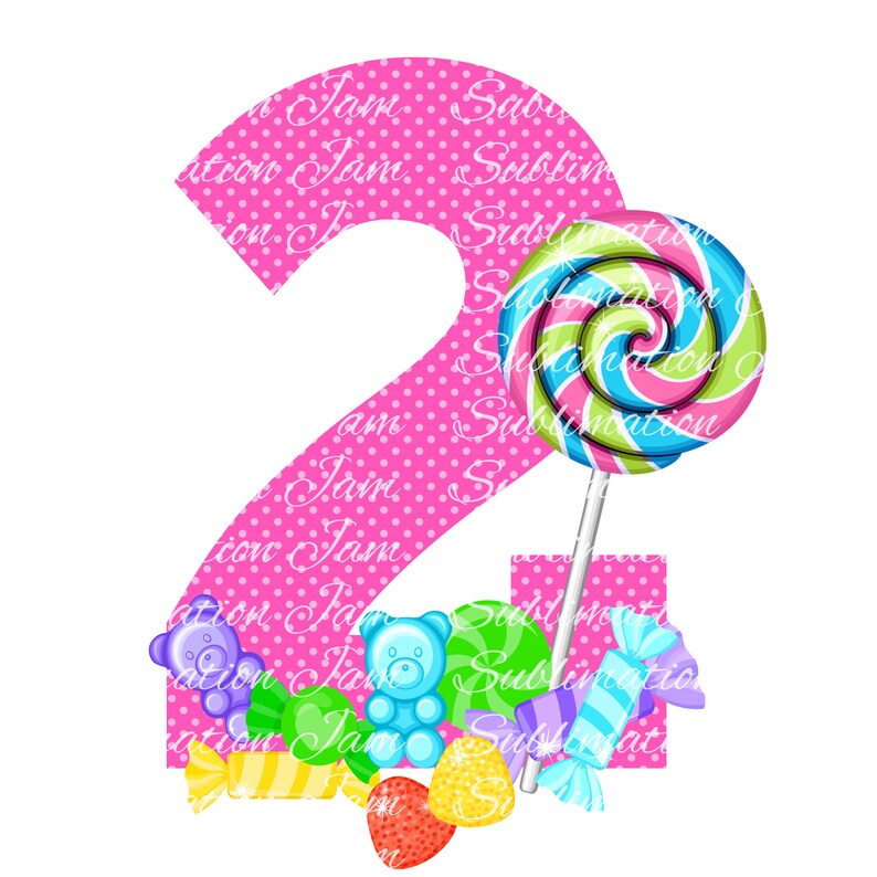 Candy Birthday Design/candy Birthday/candy Party/sublimation - Etsy